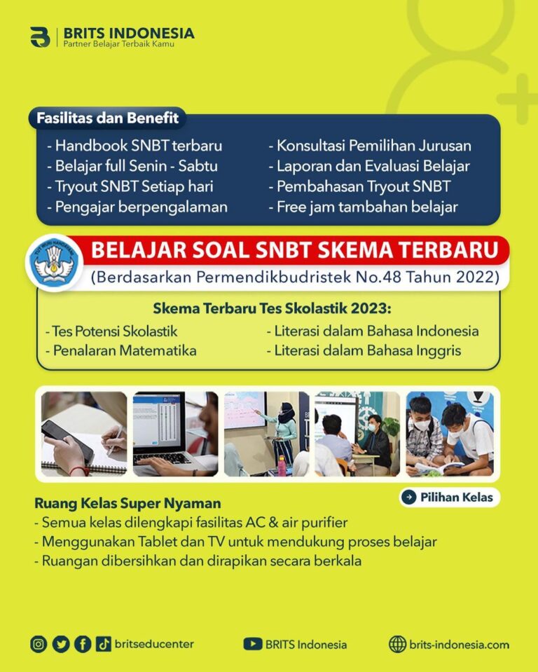 Program SUPERINTENSIF persiapan UTBK SNBT 2023 - Discount Spesial 12.12 - BRITS INDONESIA